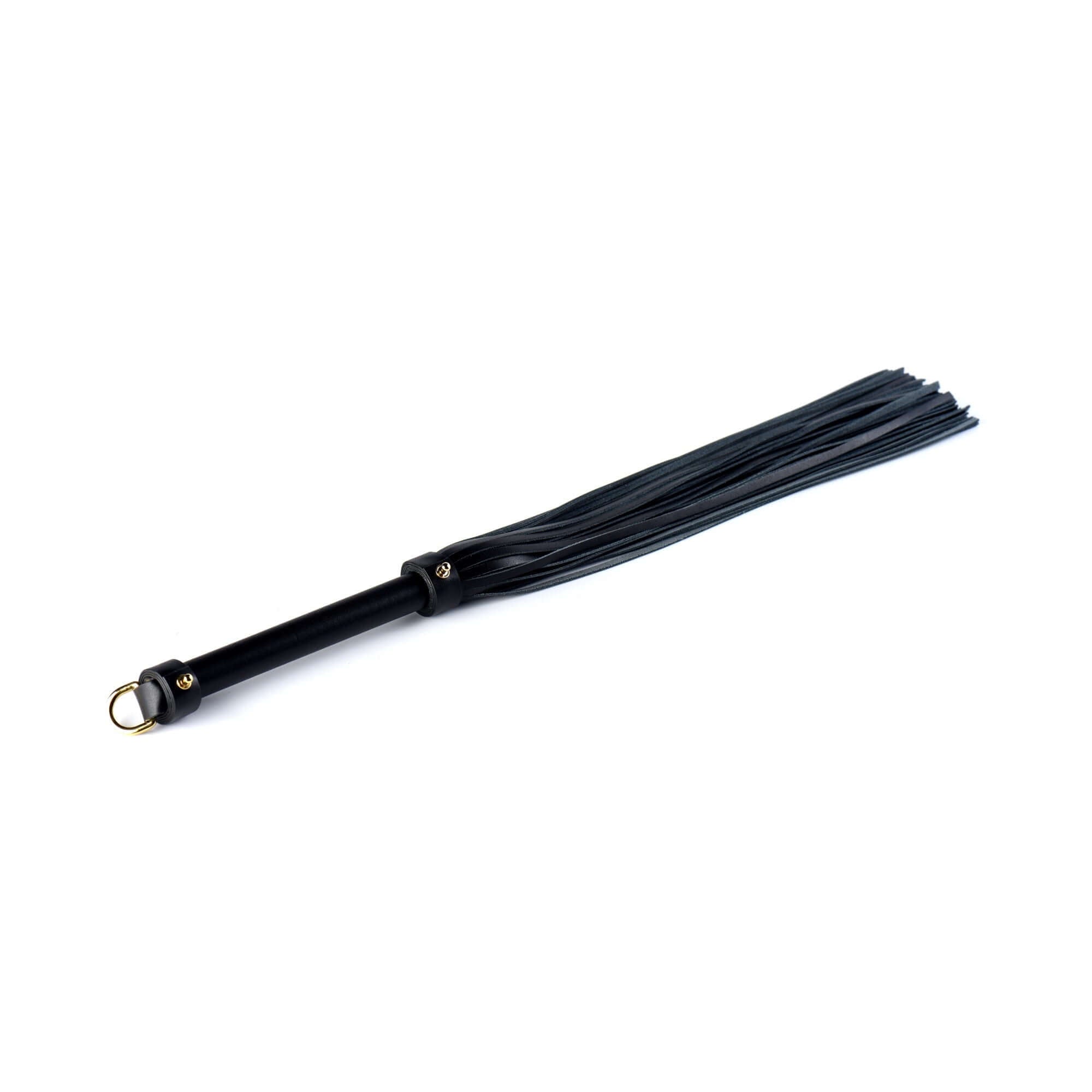 Italian Leather Flogger - Luxury Black Paradise Regained